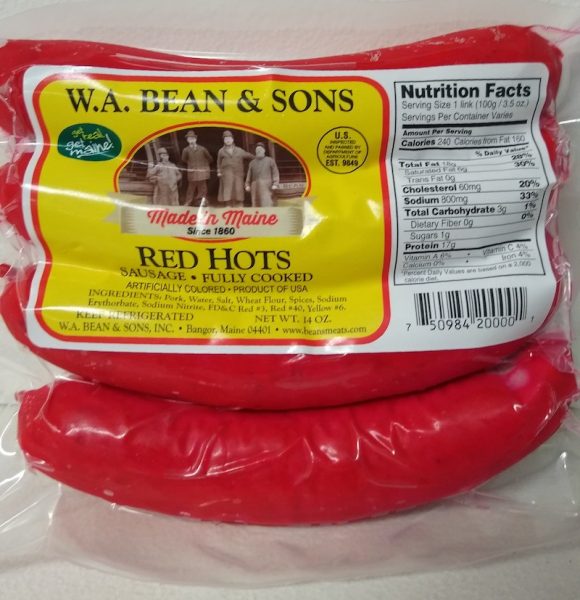 Pork "Red Hot" Sausage - W.A. Bean & Sons